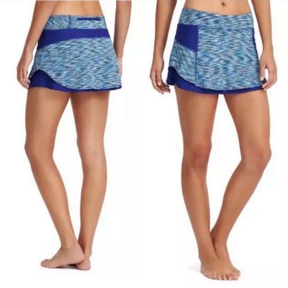 lululemon athletica | Shorts | Athleta Blue Spacedye Ruffled ...